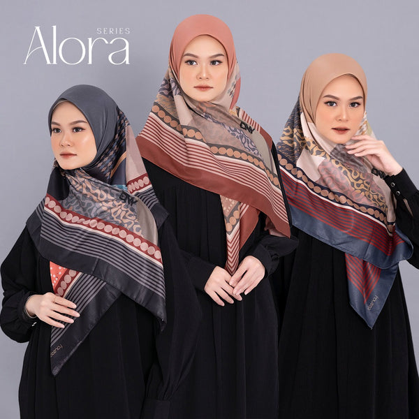 HIJAB DEENAY MOTIF SEGI EMPAT ALORA SERIES – Deenay.id